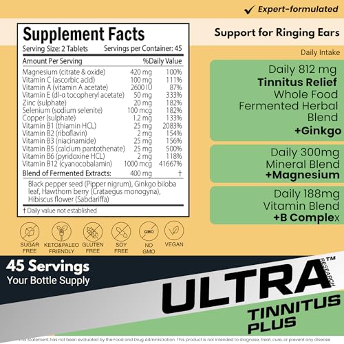 Ultra Tinnitus Plus for restful nights
