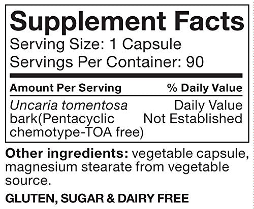 Uncaria tomentosa for natural immunity