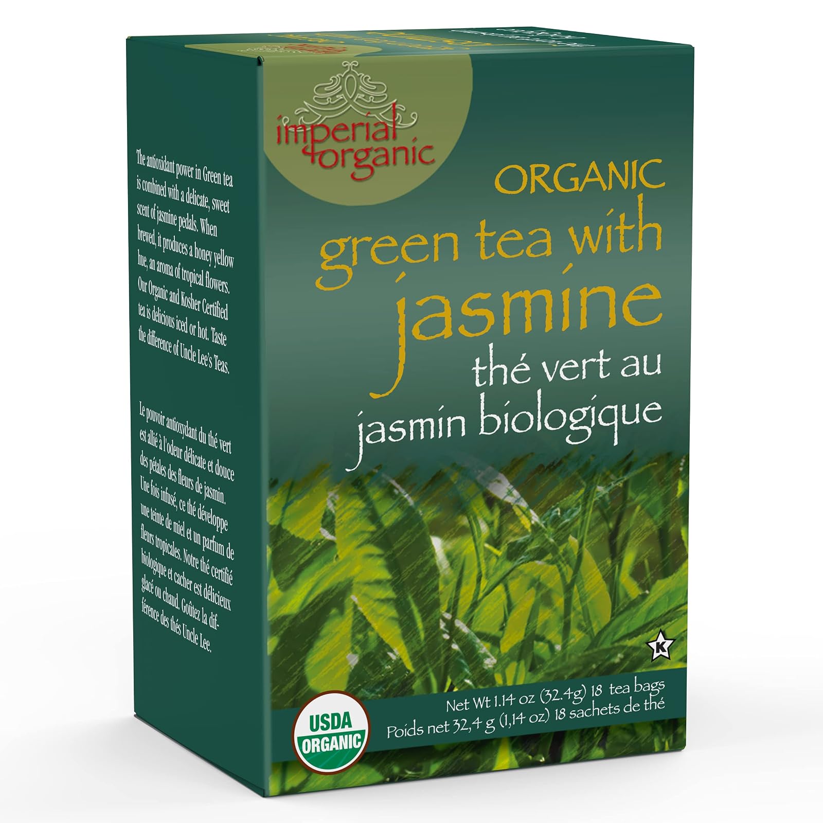 Uncle Lee's organic green jasmine tea