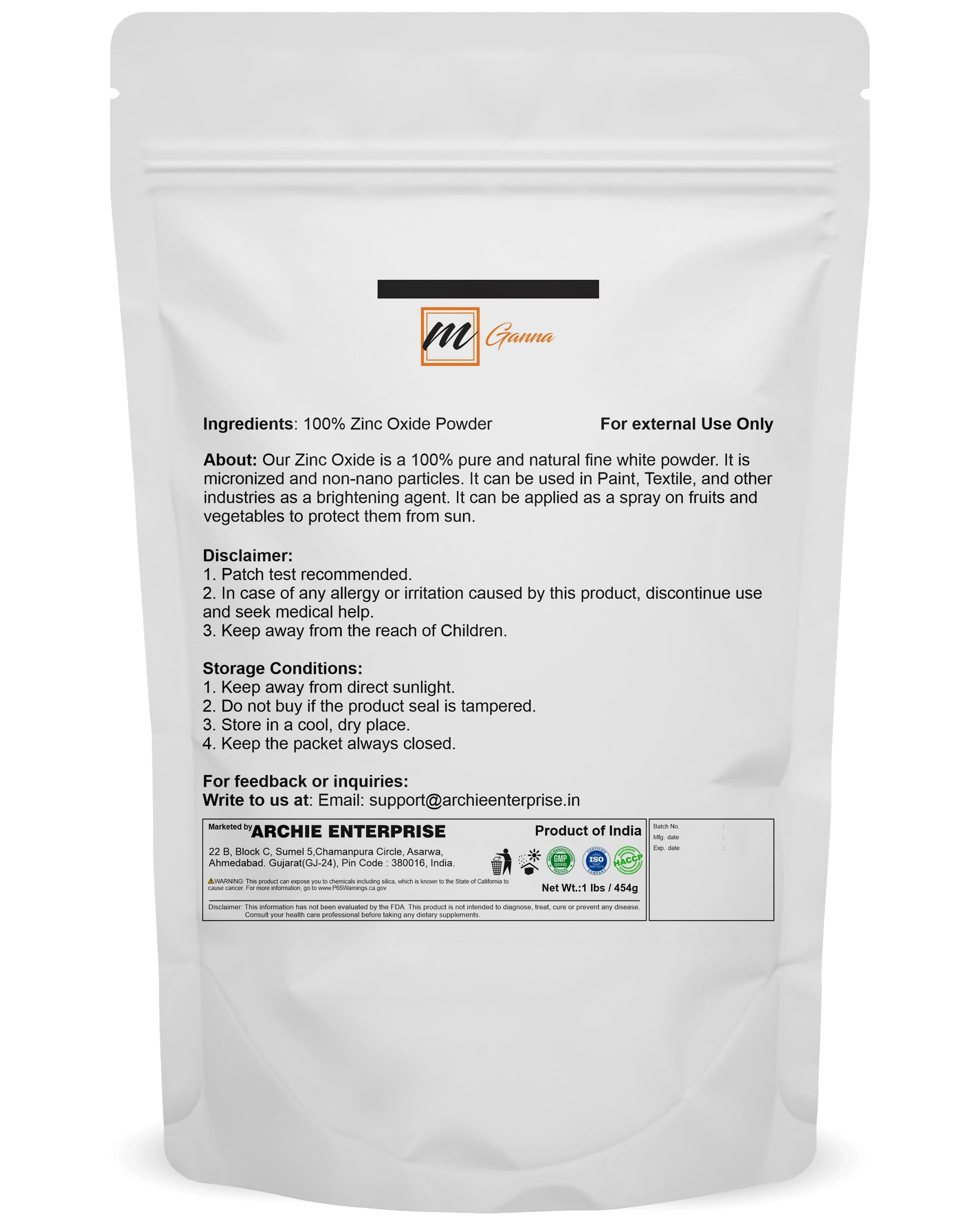 uncoated zinc oxide benefits