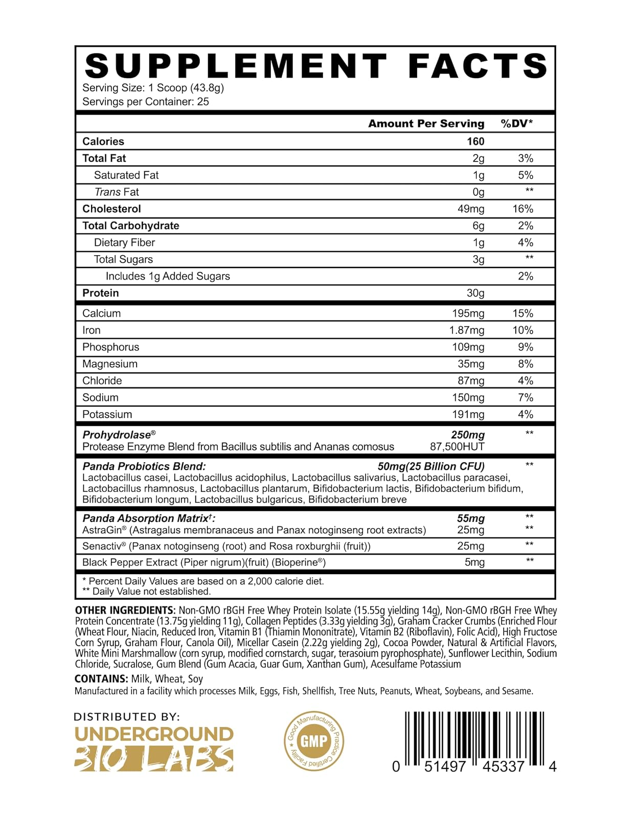 Underground Bio Labs whey protein