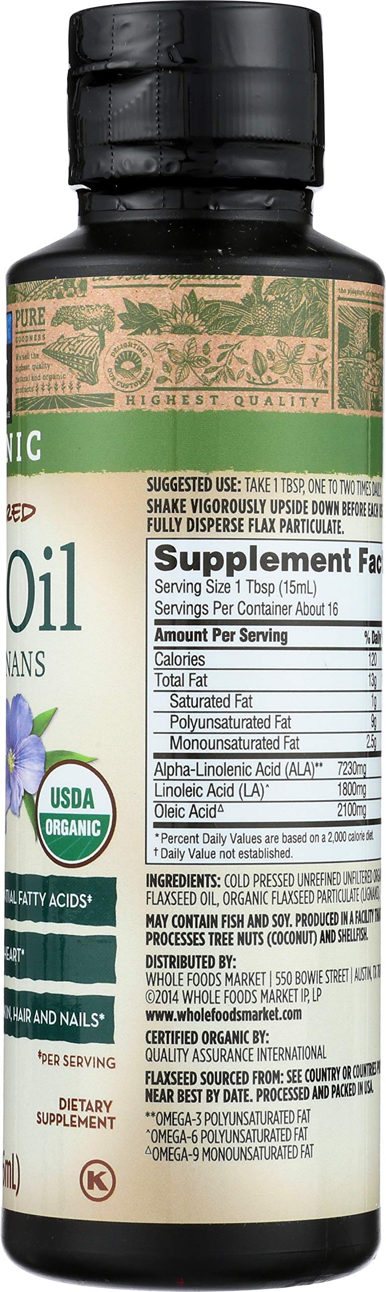 unfiltered flax oil with lignans