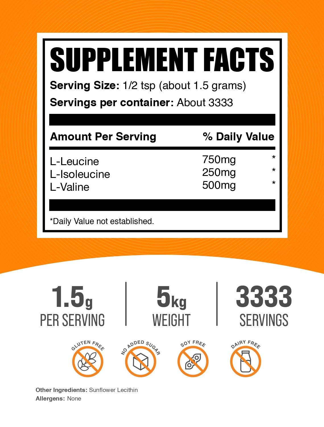 Unflavored BCAA 3:1:2 for easy mixing