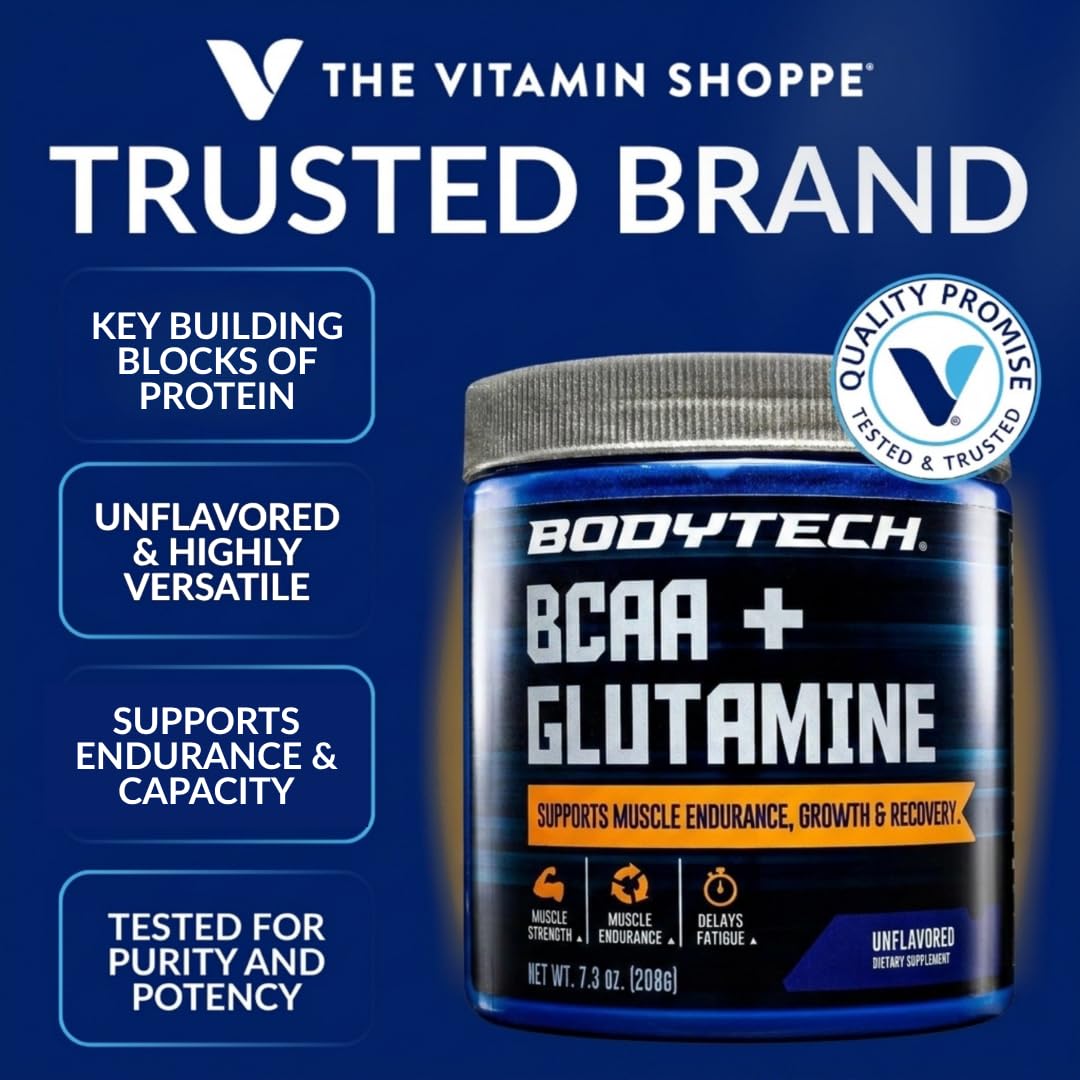 Unflavored BCAA and glutamine supplement