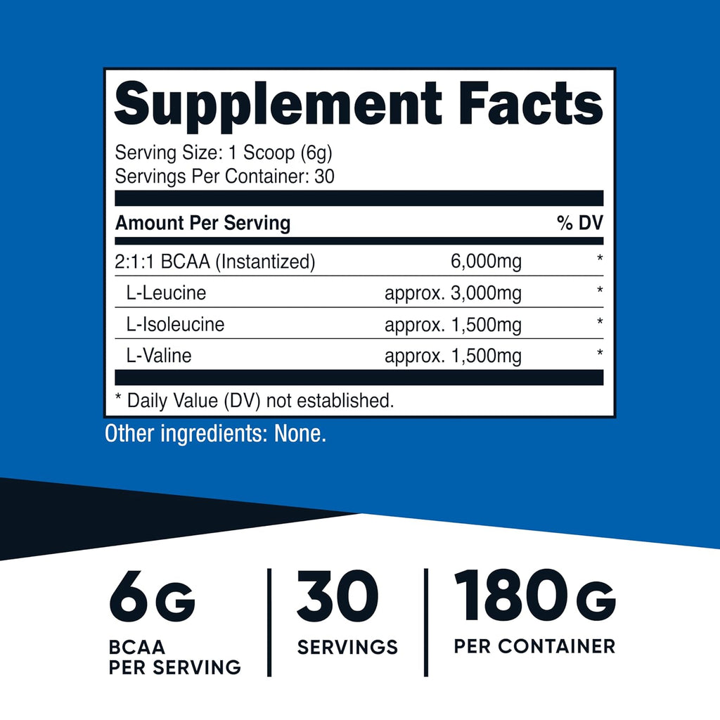 Unflavored BCAA powder for versatile use
