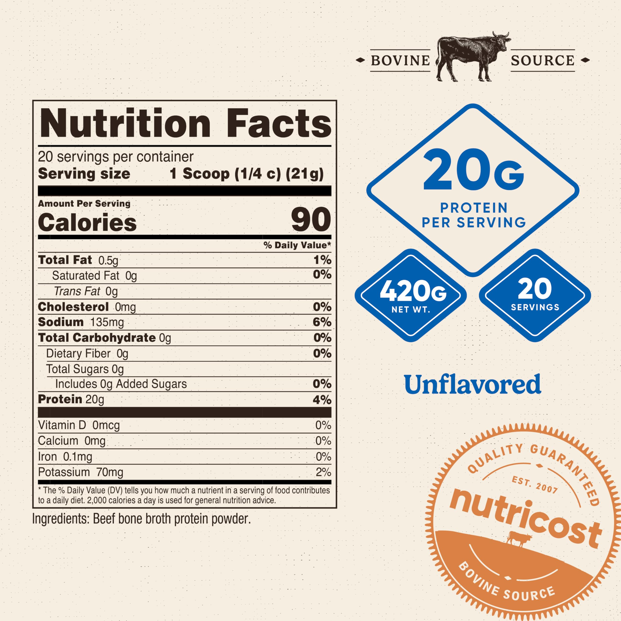 unflavored beef bone broth protein