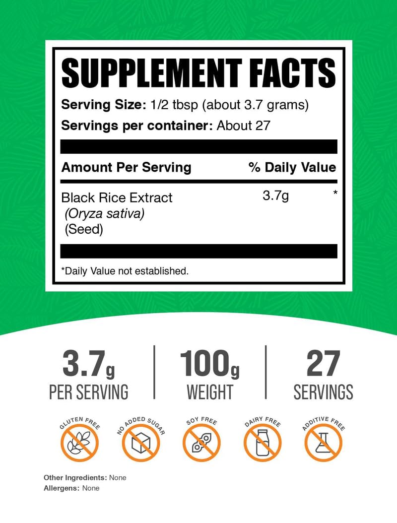 unflavored black rice extract benefits