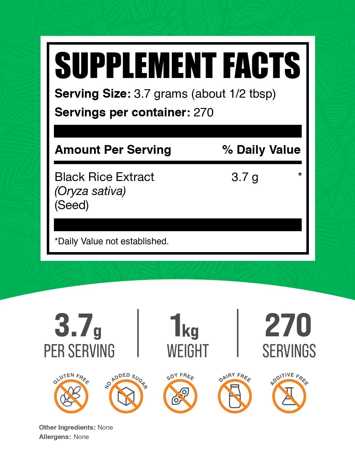 unflavored black rice powder benefits