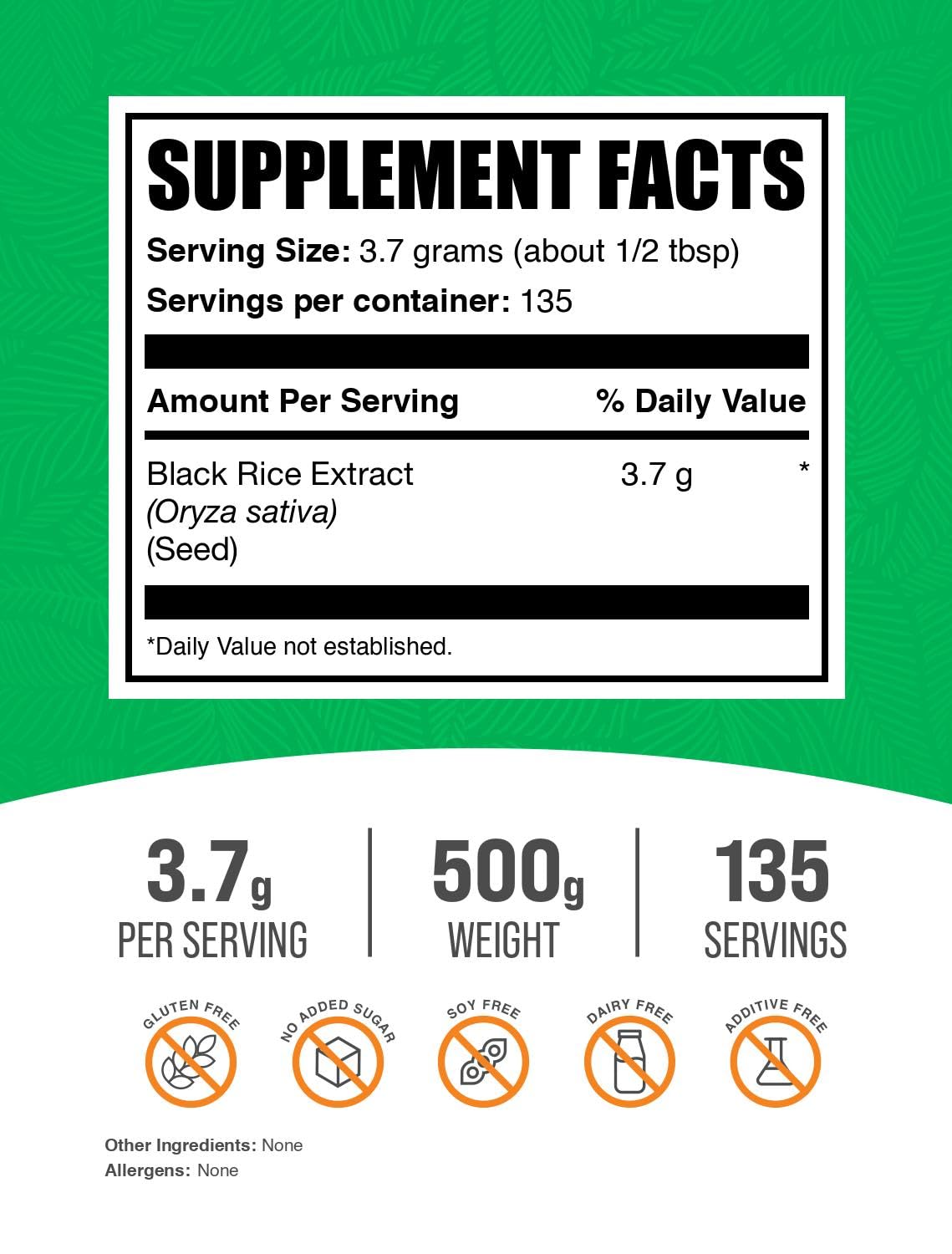 unflavored black rice powder benefits