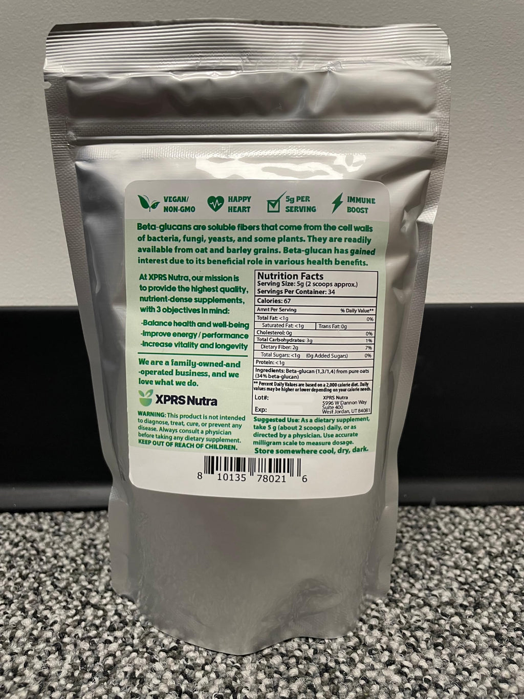 unflavored blended mineral powder