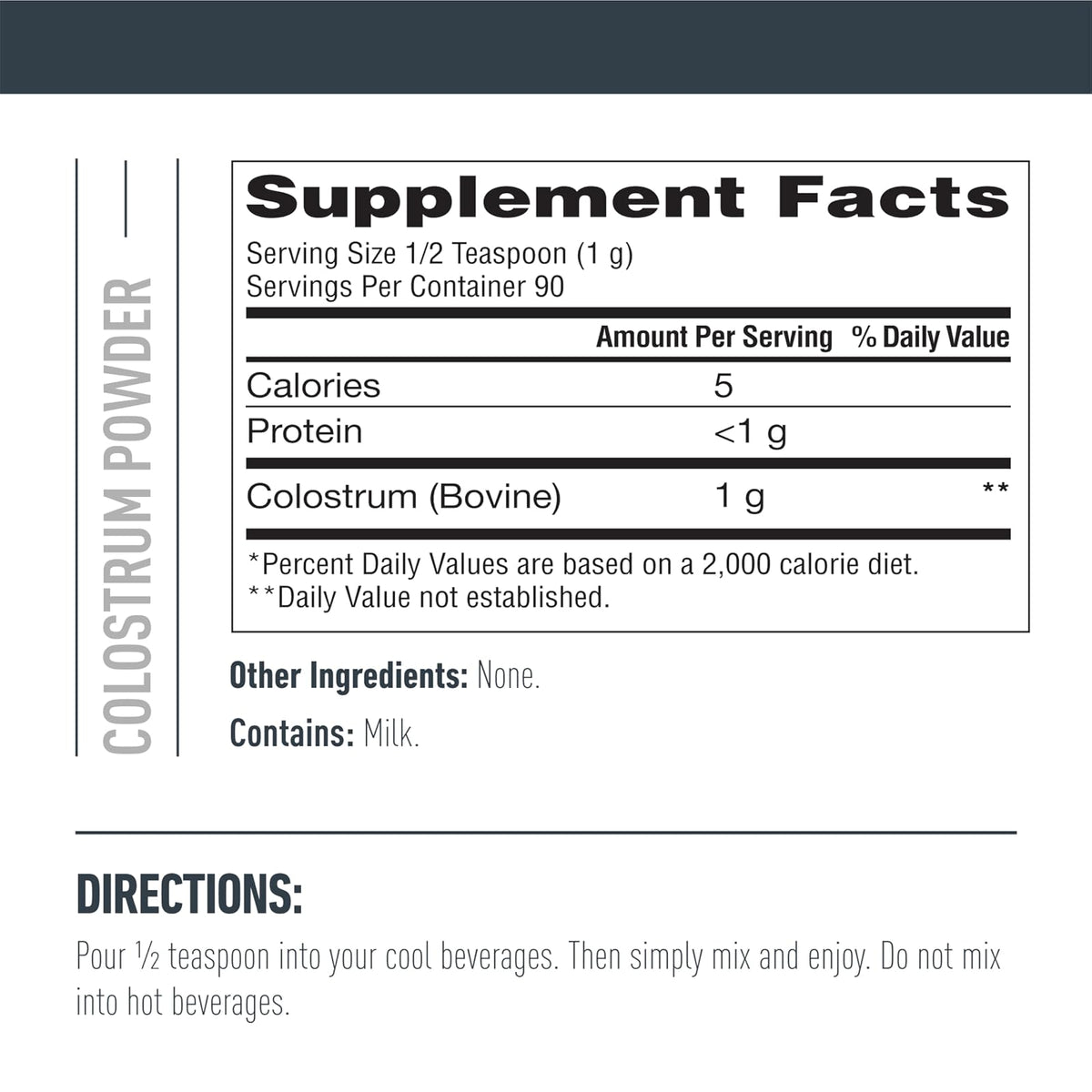 unflavored bovine colostrum for digestive health