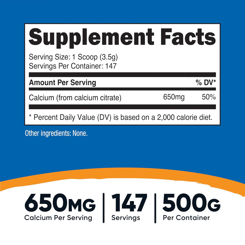 unflavored calcium citrate for easy mixing