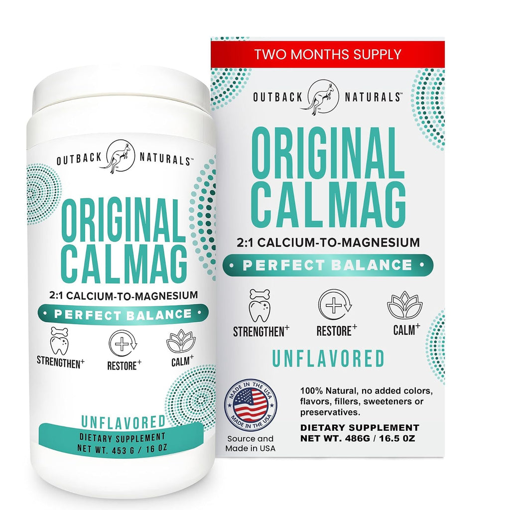 Unflavored calcium magnesium citrate powder