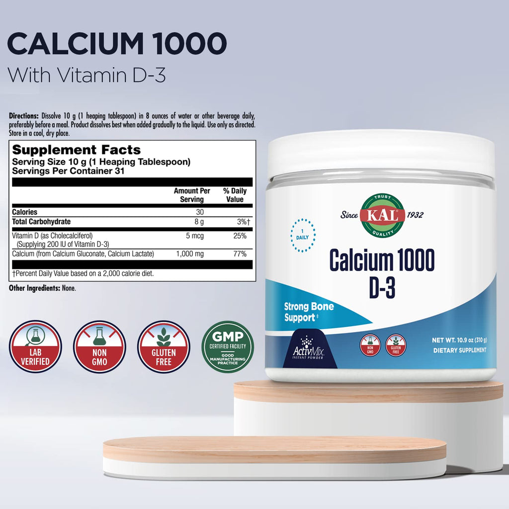 unflavored calcium powder for easy mixing
