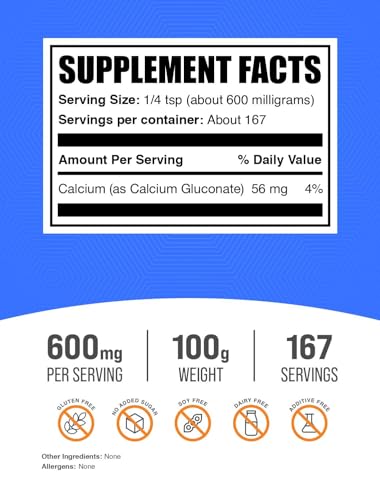 unflavored calcium powder for mixing