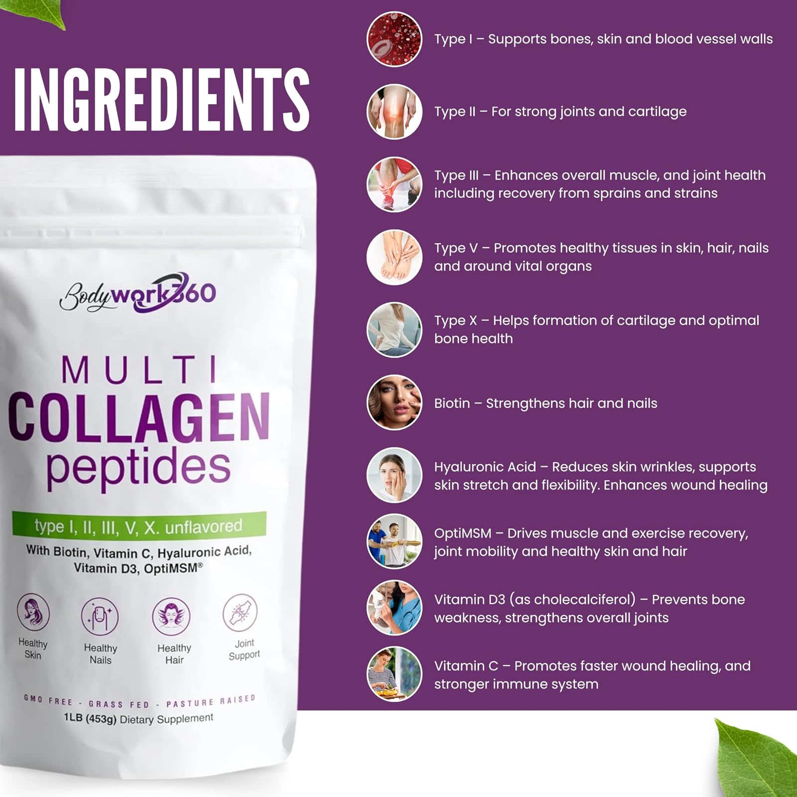 unflavored collagen peptides for joints