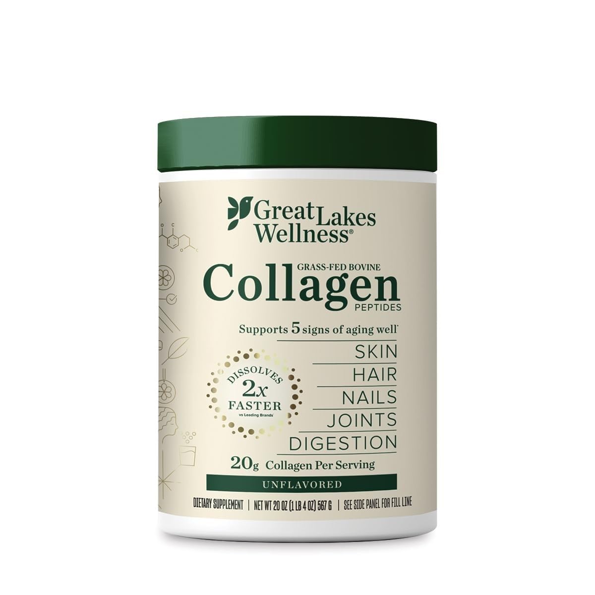 unflavored collagen peptides powder