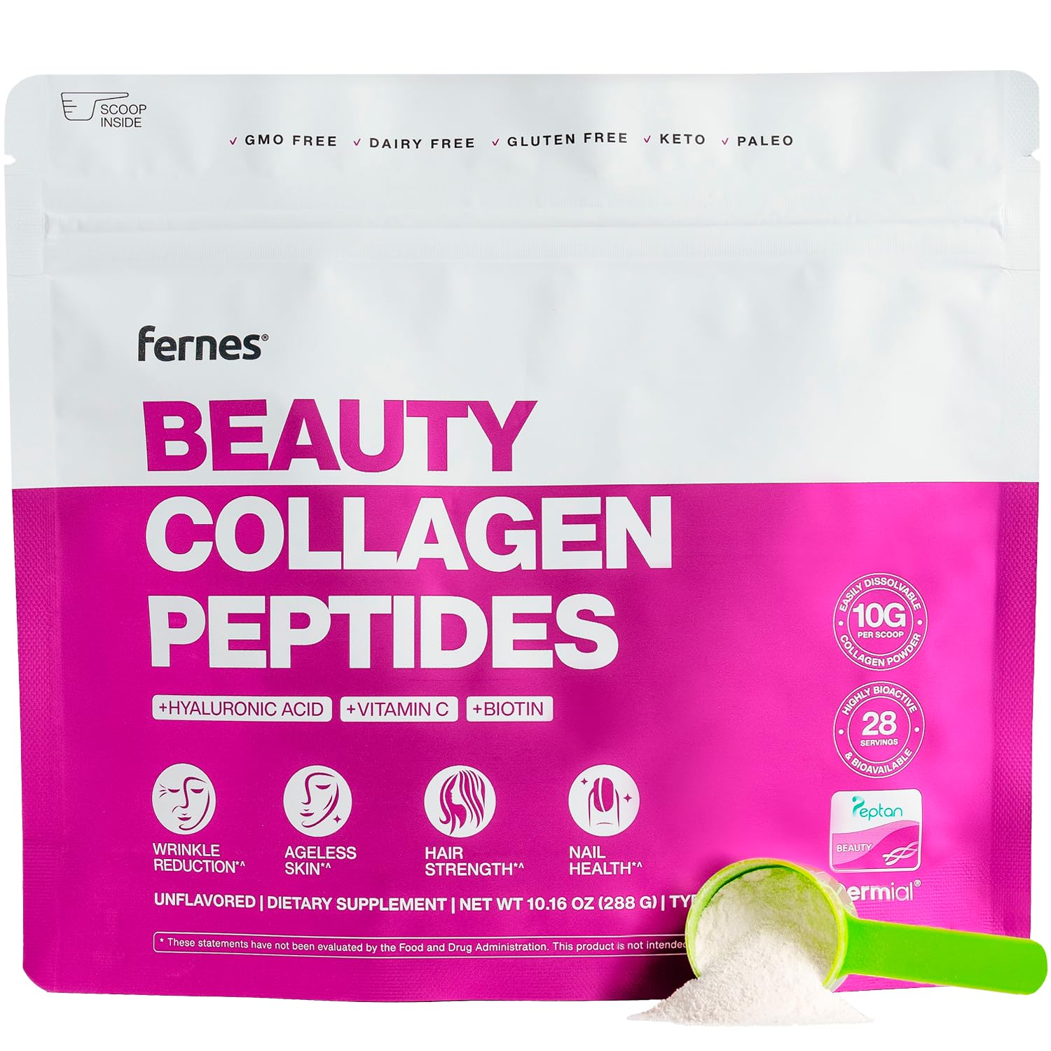 unflavored collagen peptides powder