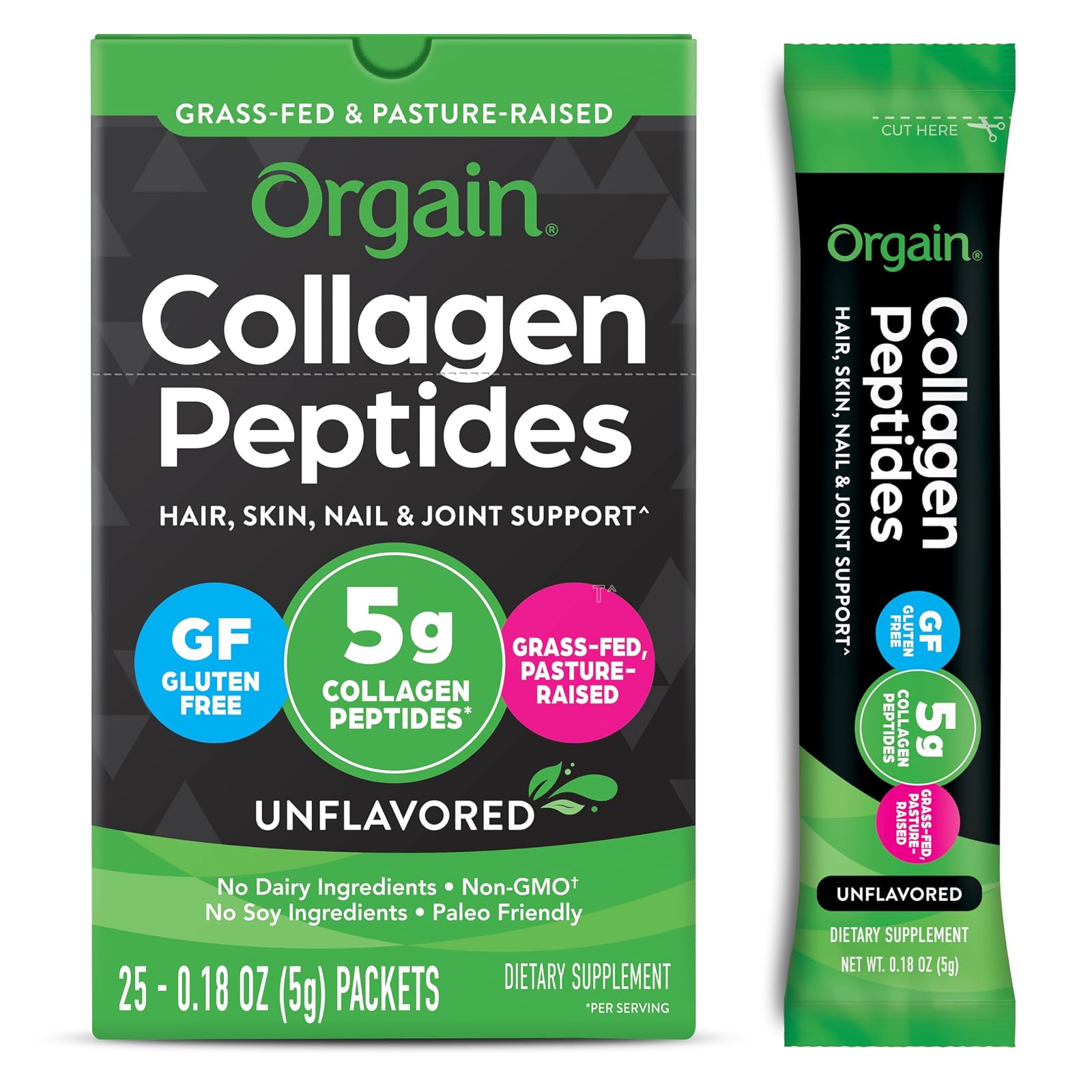 unflavored collagen peptides travel packs