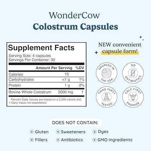 unflavored colostrum capsules for daily use
