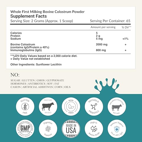 unflavored colostrum for easy mixing