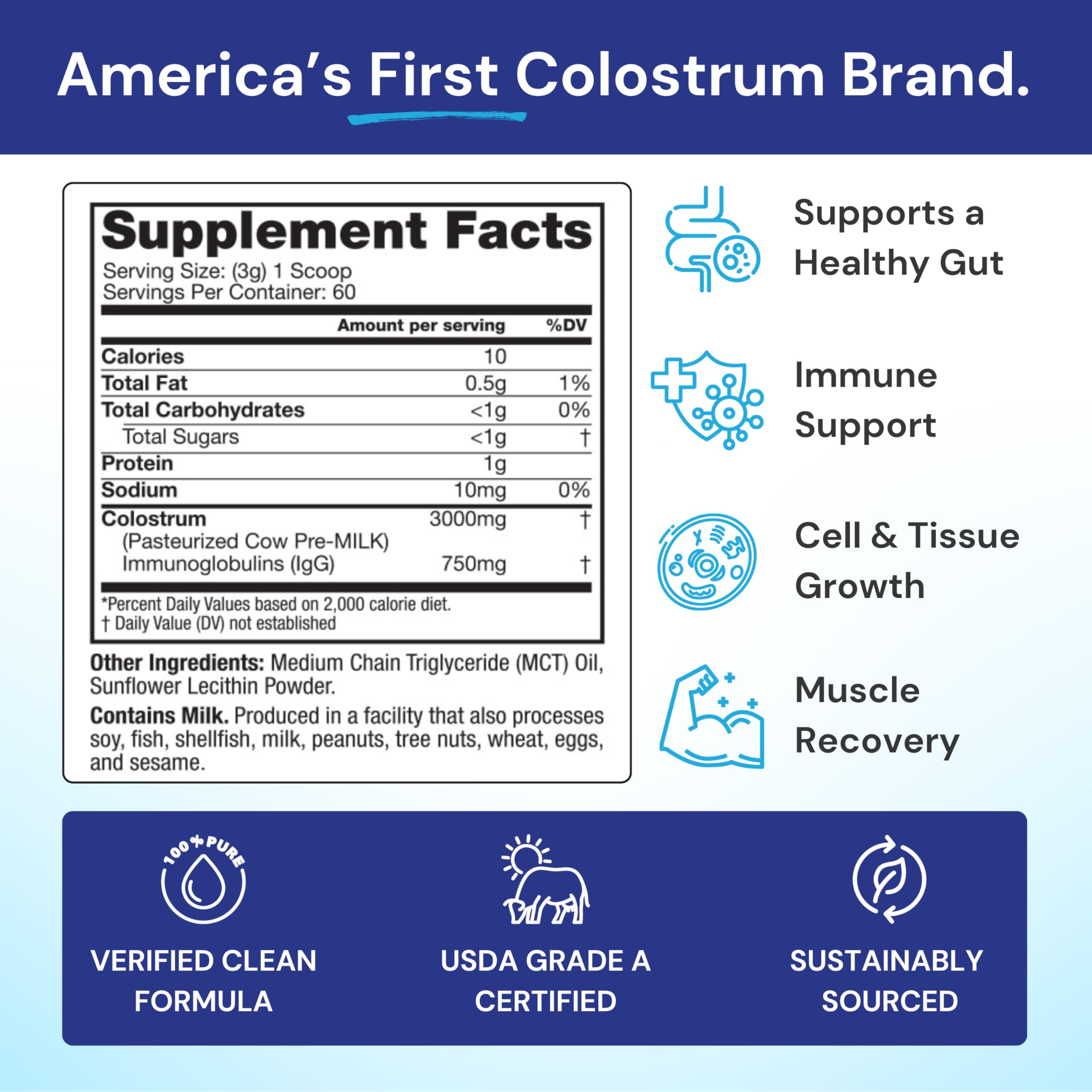 unflavored colostrum powder for athletes