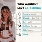 Unflavored colostrum powder for wellness