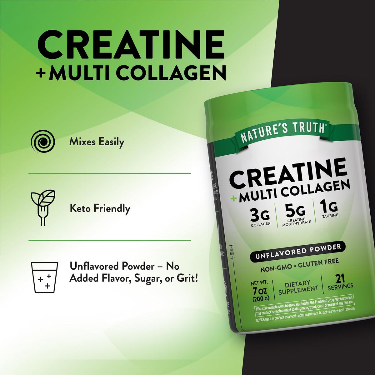 unflavored creatine for easy mixing
