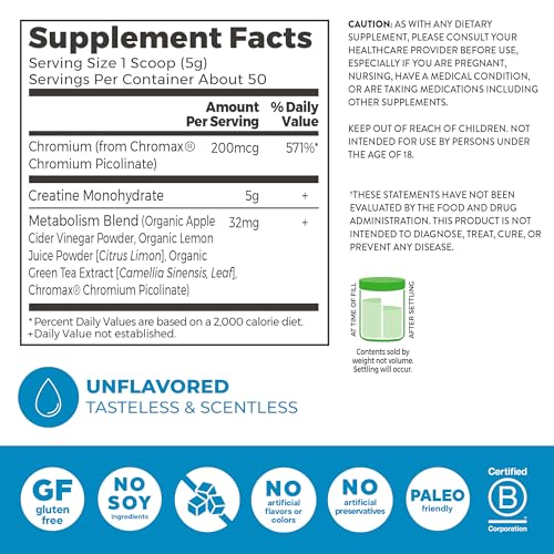 Unflavored creatine for muscle gain