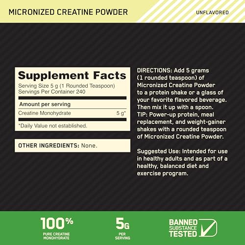 unflavored creatine for muscle growth