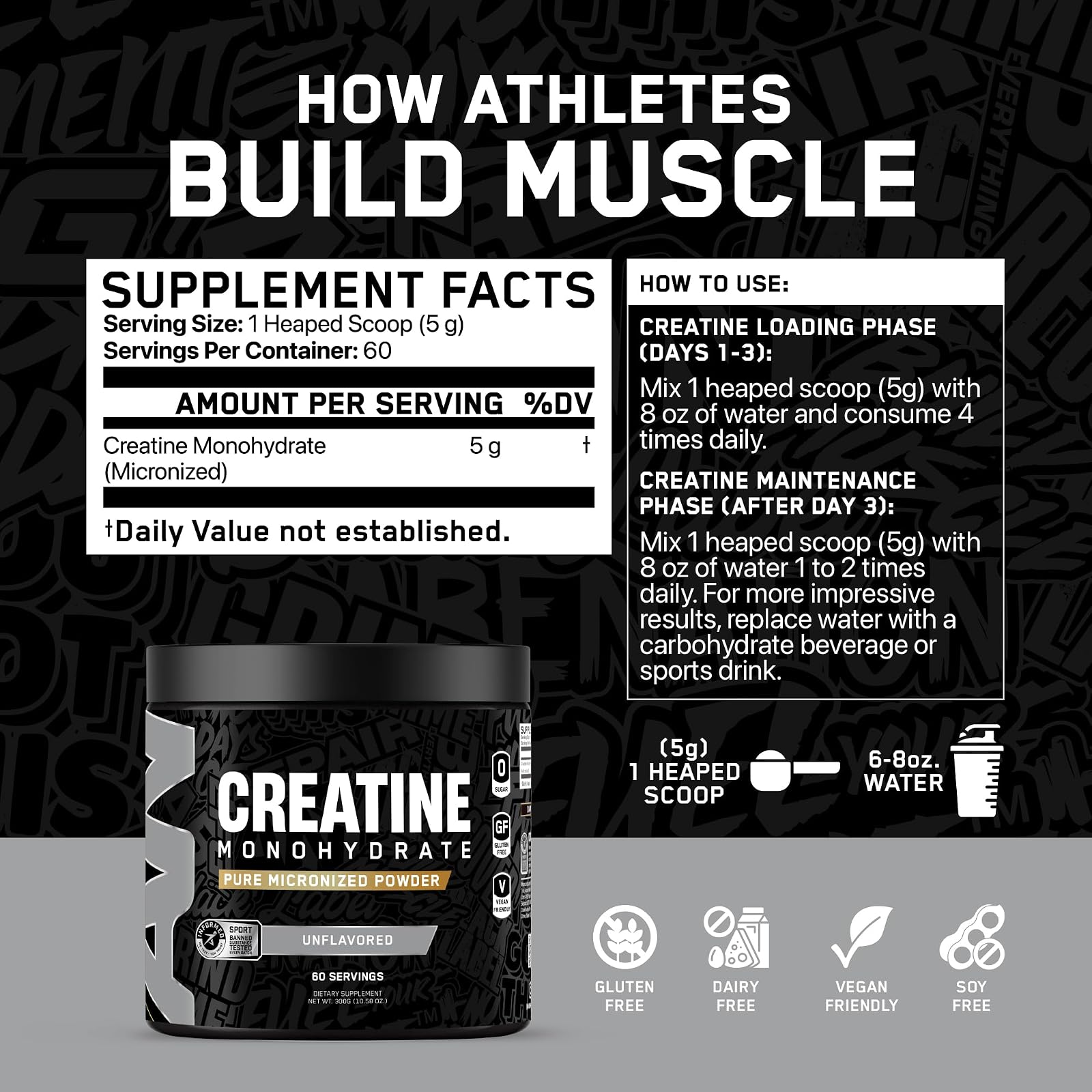 unflavored creatine for muscle growth