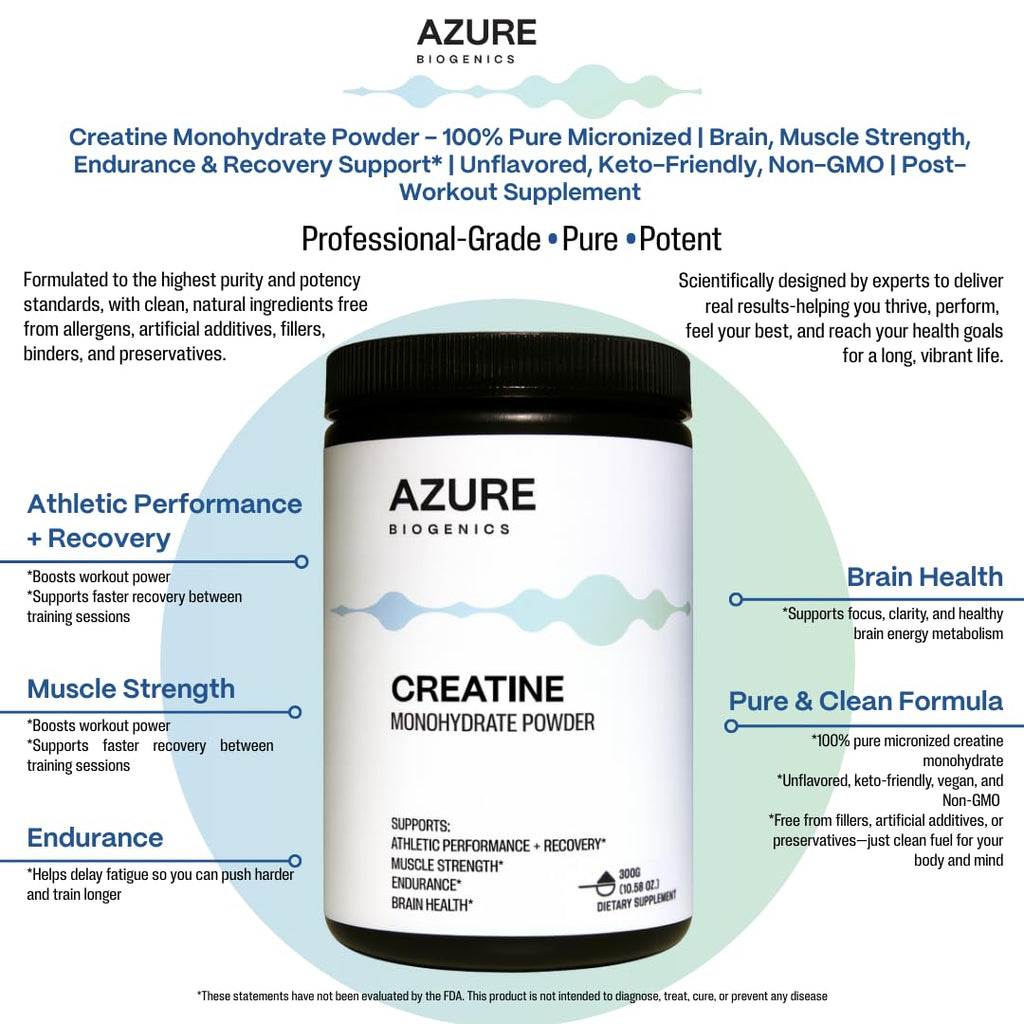 Unflavored creatine for muscle growth