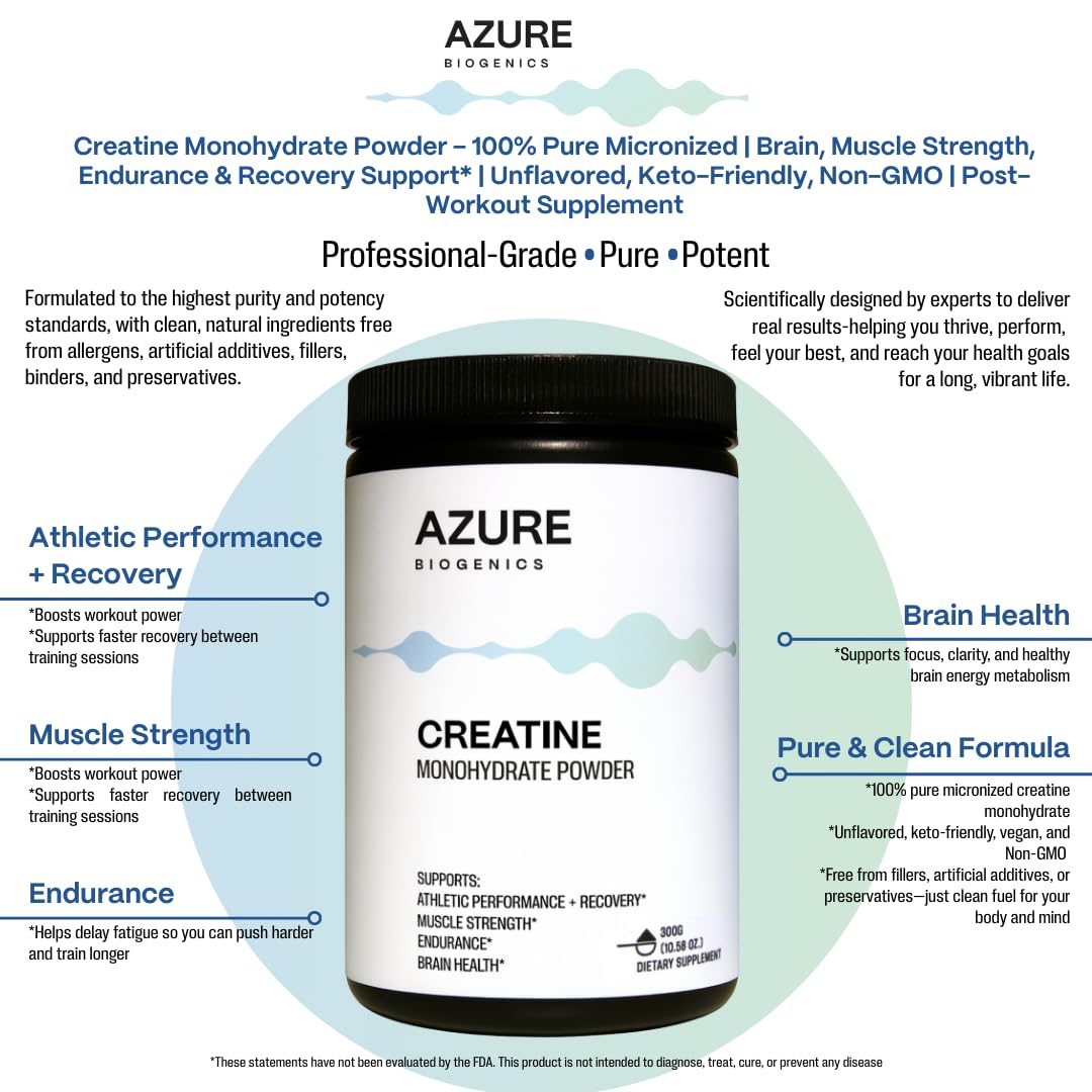 Unflavored creatine for muscle growth