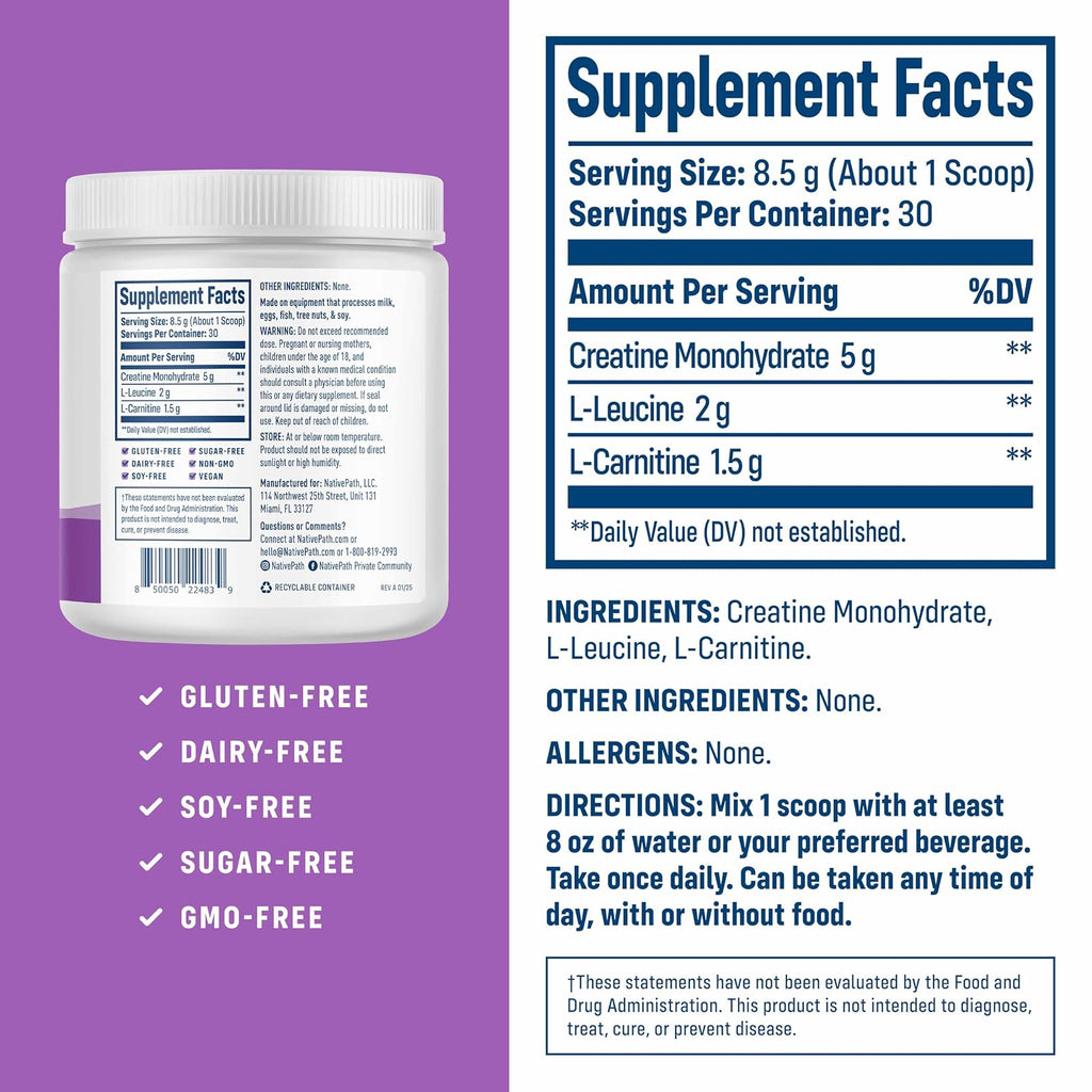 unflavored creatine for muscle growth
