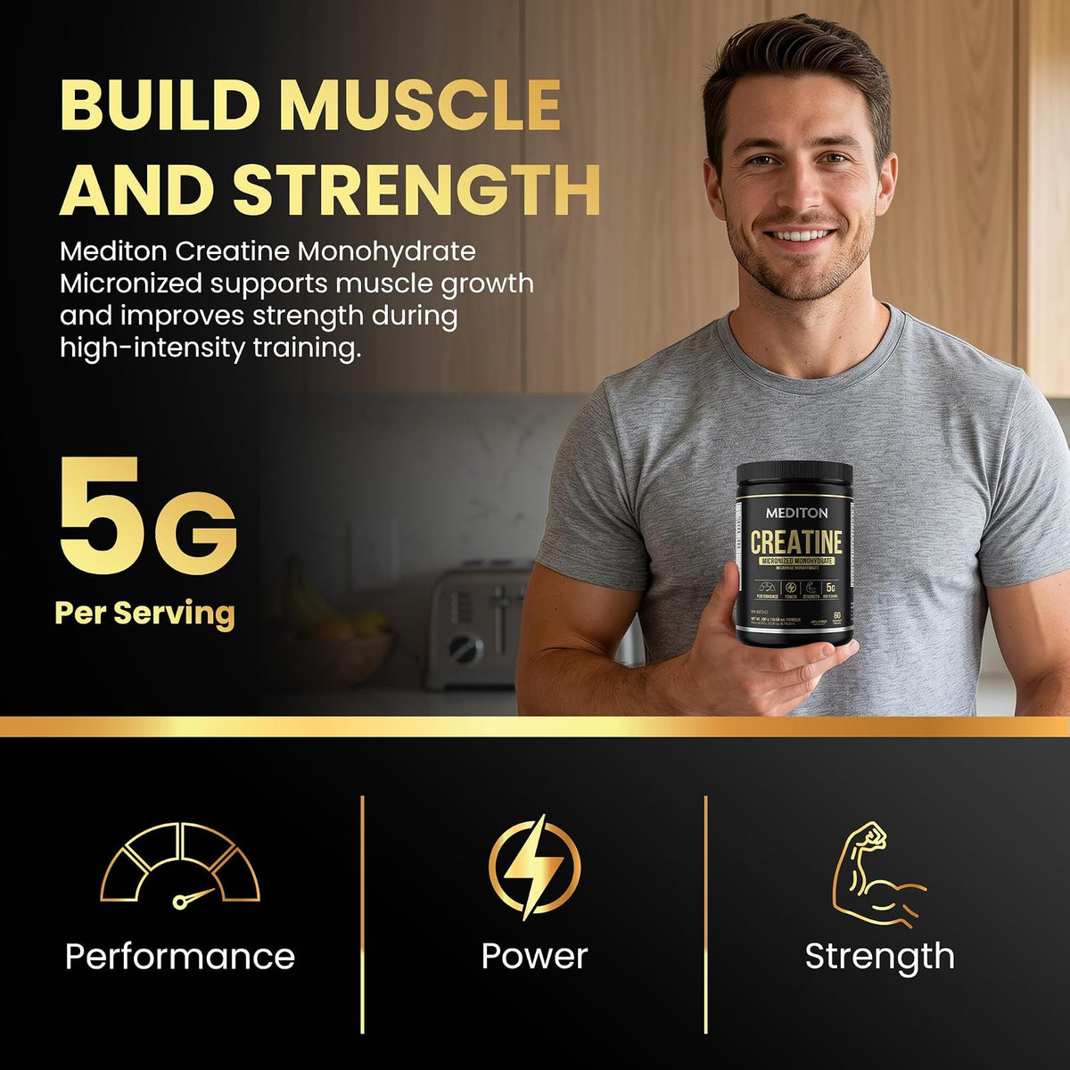 Unflavored creatine for versatile use