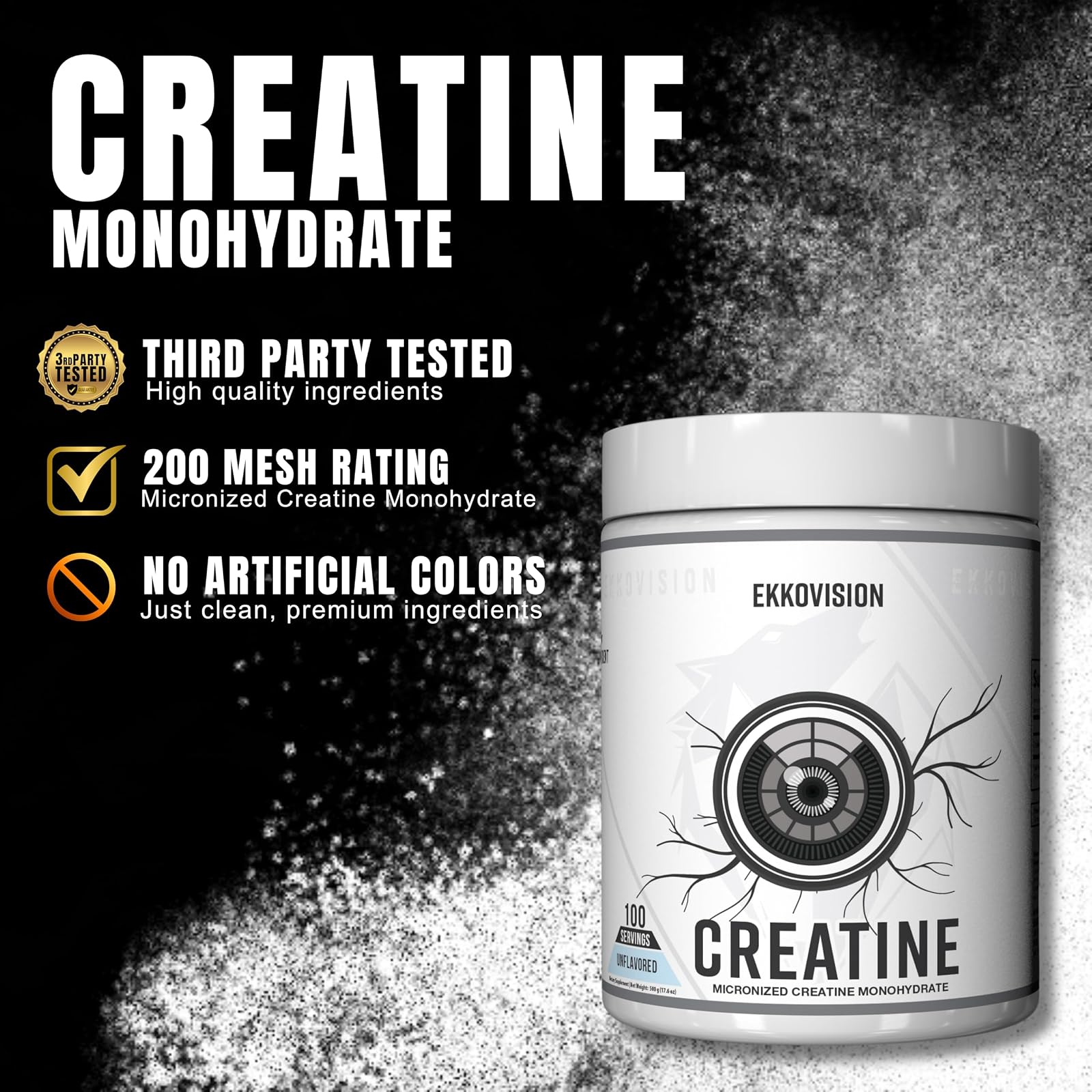 Unflavored creatine for versatile use
