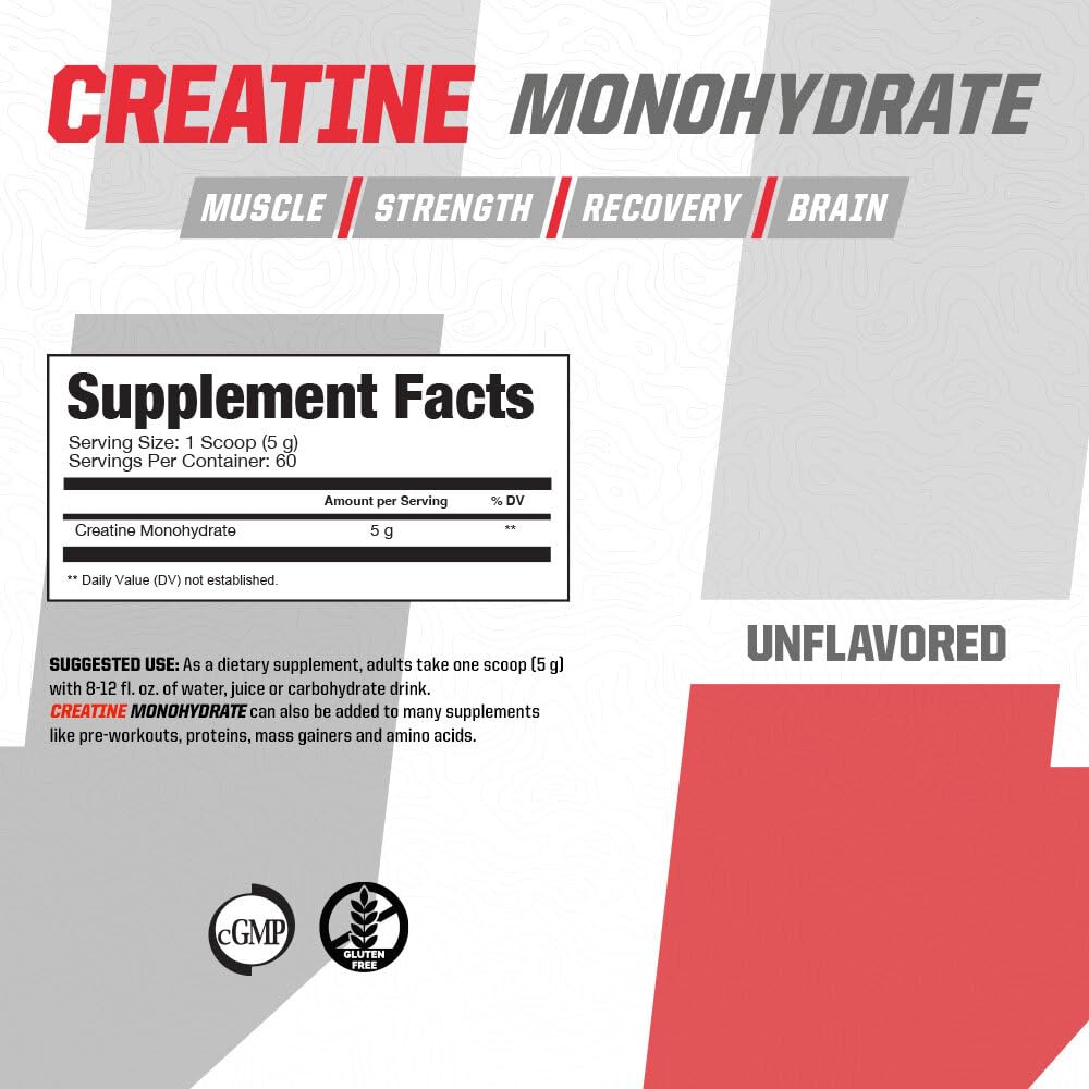 unflavored creatine monohydrate for muscle gain