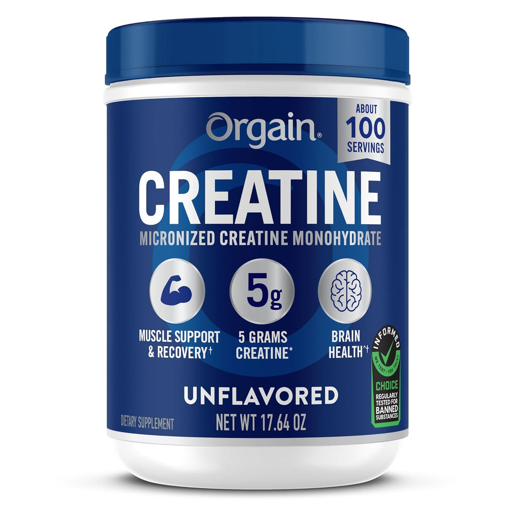 unflavored creatine monohydrate powder