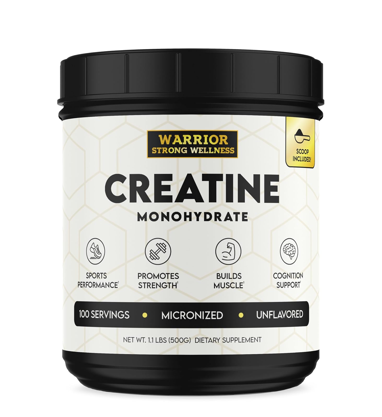 unflavored creatine monohydrate powder