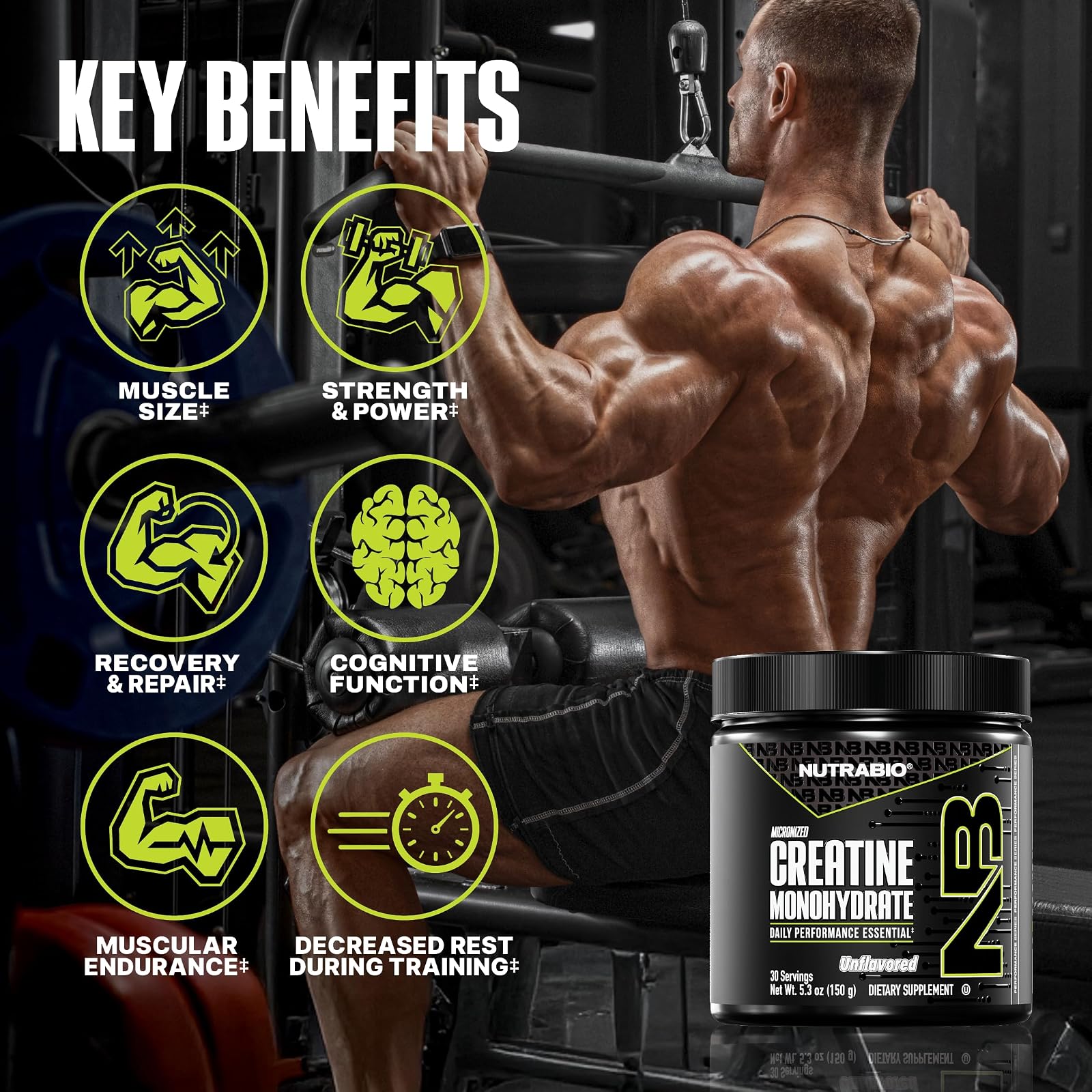 unflavored creatine monohydrate powder