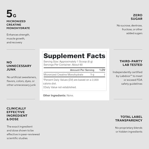 unflavored creatine monohydrate powder