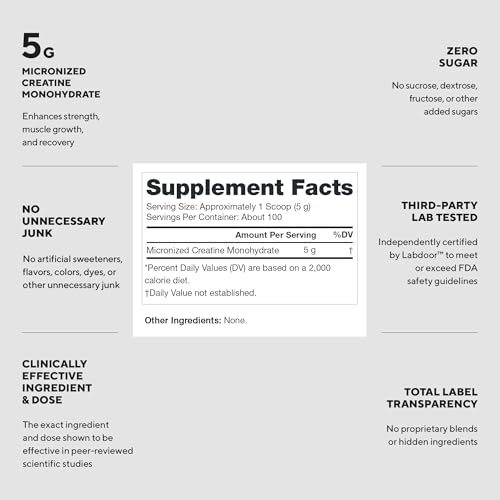 unflavored creatine monohydrate powder