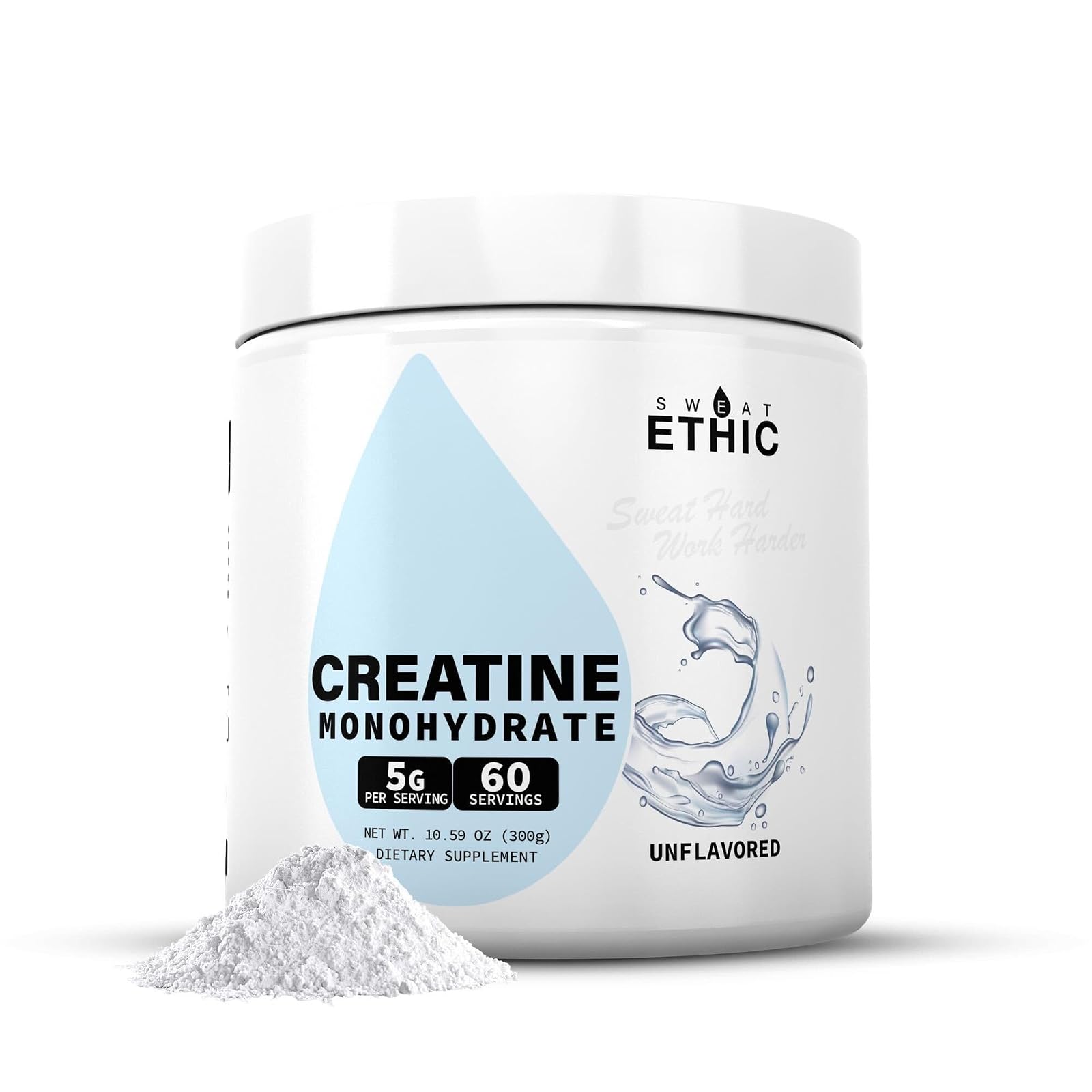 unflavored creatine monohydrate supplement