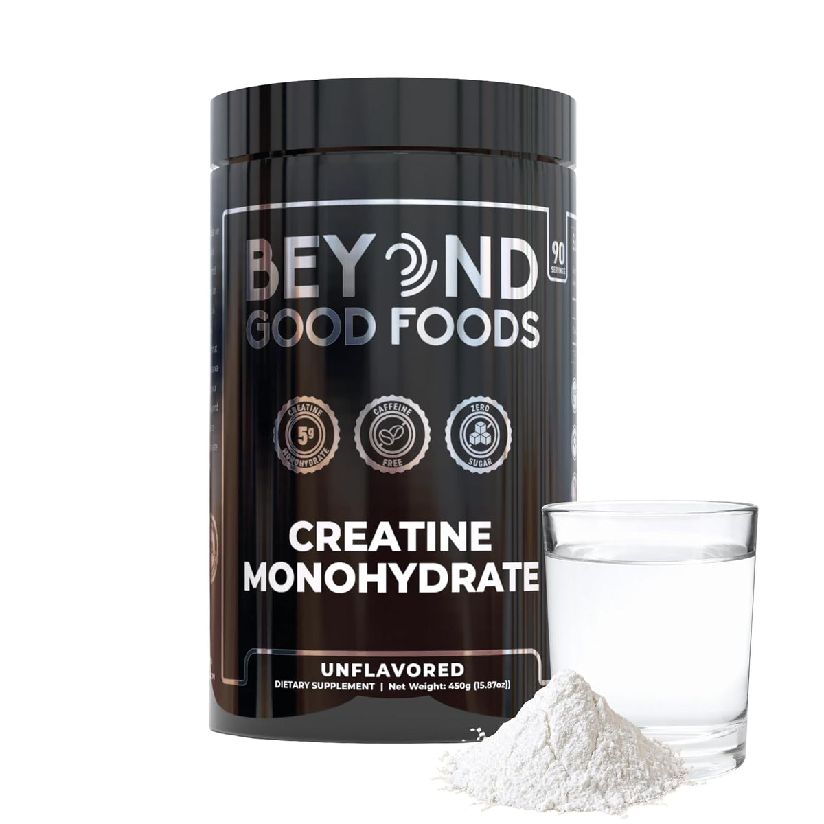 unflavored creatine monohydrate supplement