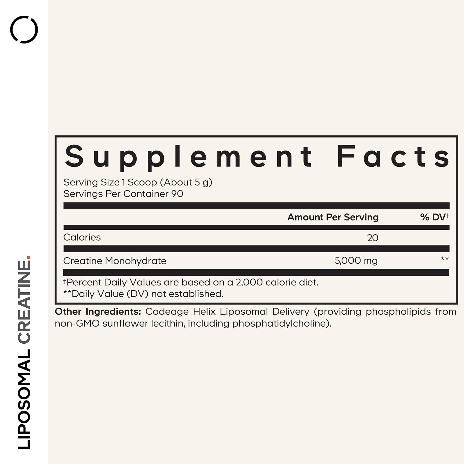Unflavored creatine monohydrate supplement