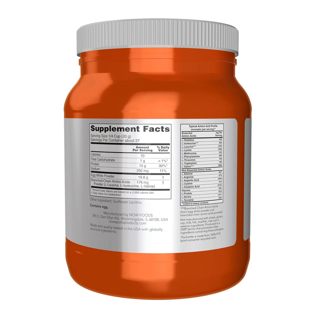 unflavored egg white protein supplement