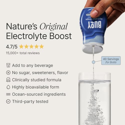 Unflavored electrolyte drops for athletes