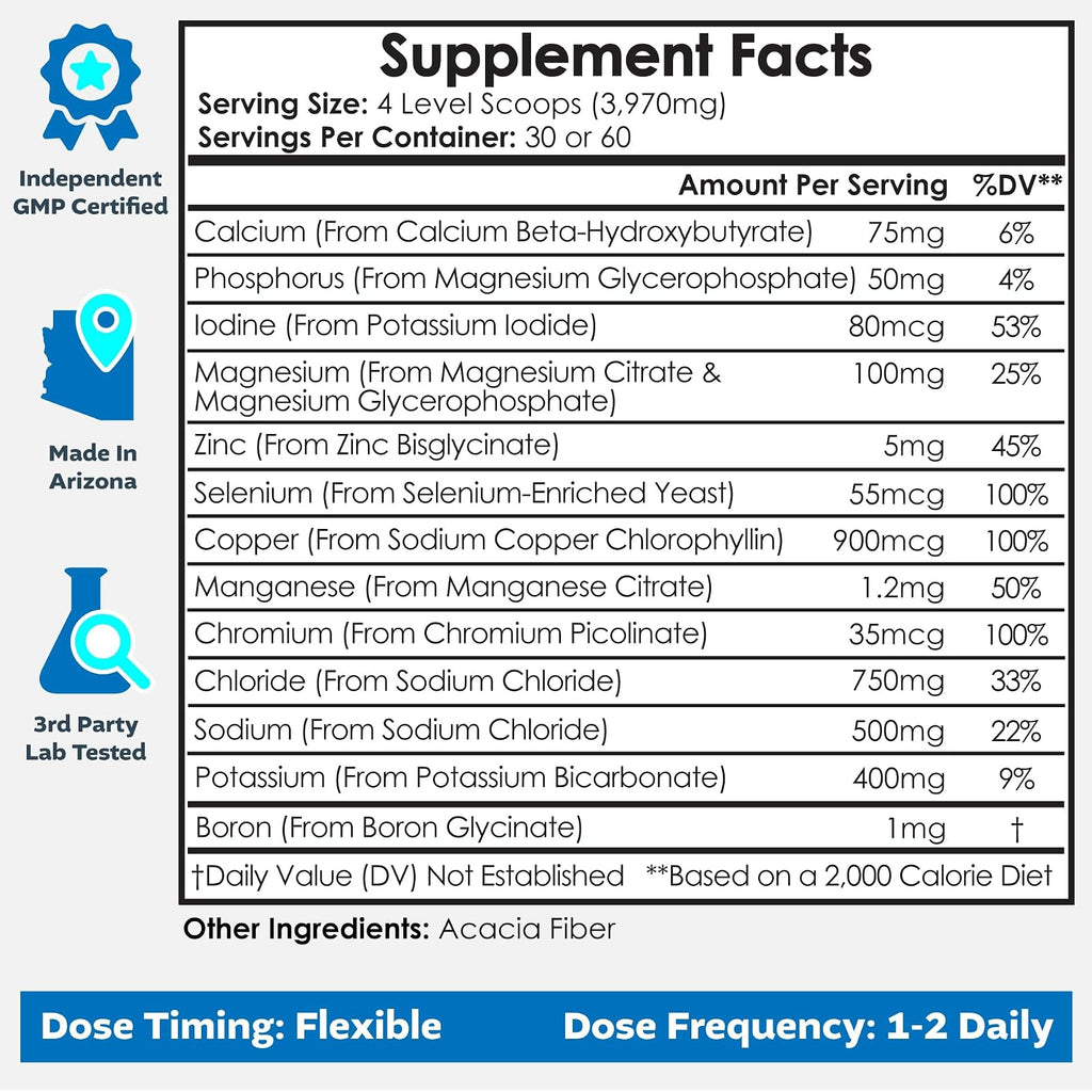 unflavored electrolyte powder for hydration