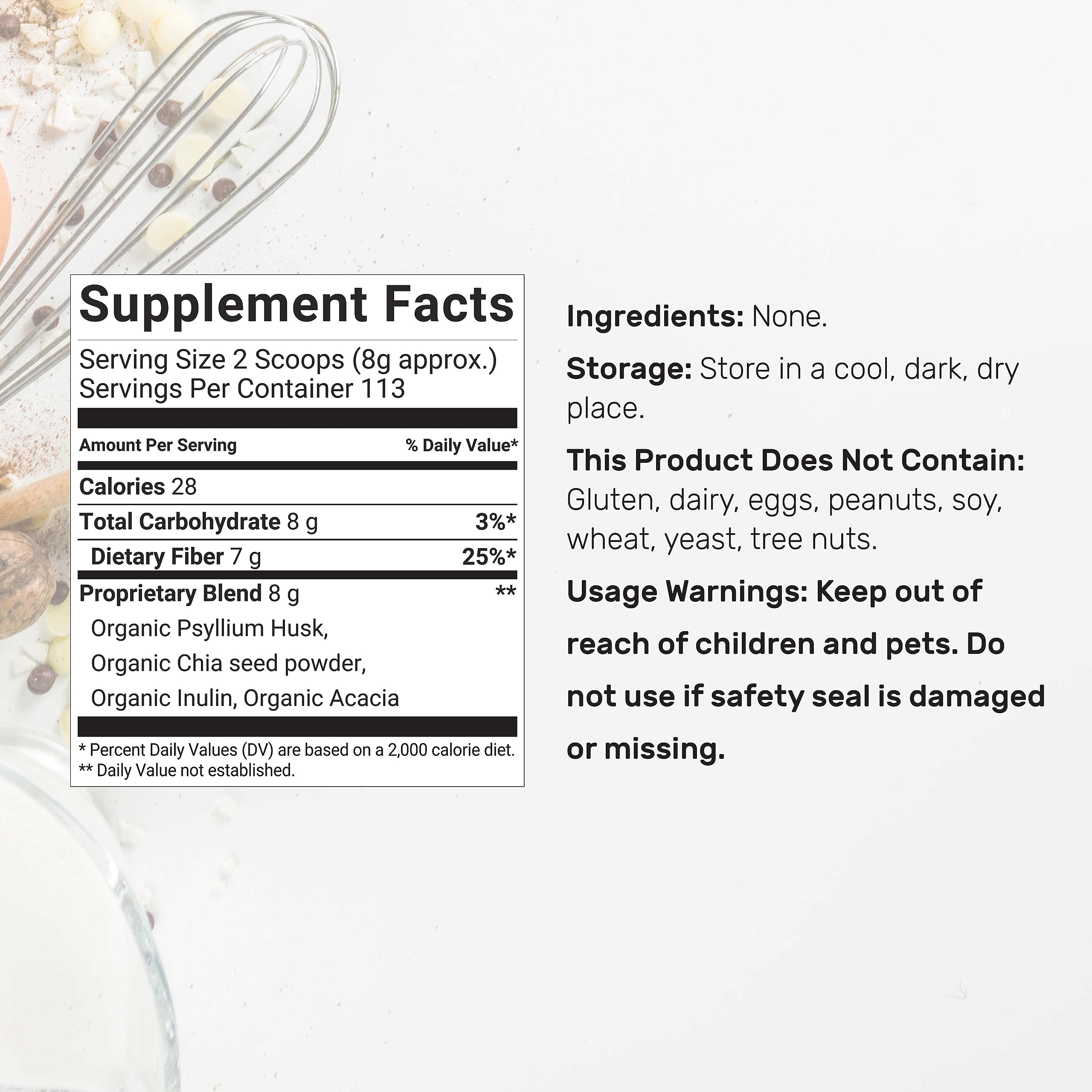 unflavored fiber powder for smoothies