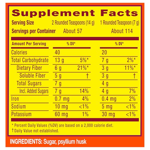 Unflavored fiber supplement for digestion